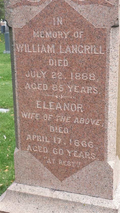 William Langrill 1803 1888 Find A Grave Memorial