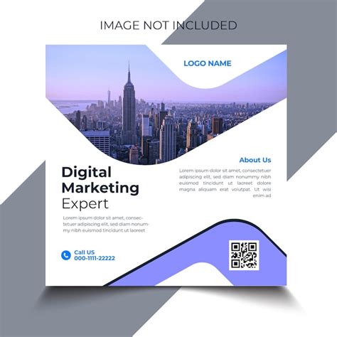 디지털 마케팅 소셜 미디어 포스트 디자인 템플릿 프리미엄 벡터