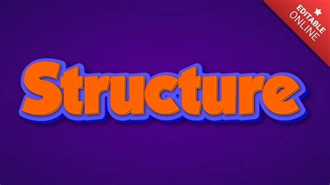 Structure Cartoon Orange Blue Text Effect Generator