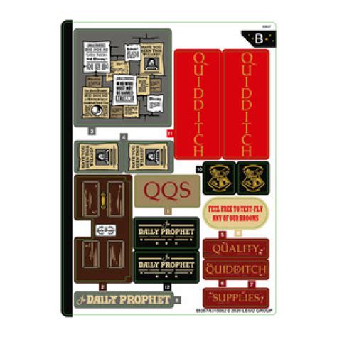 Lego® Stickers Harry Potter Lego® Autocollant Stickers Set 75978 B