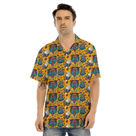 Zodiac Sign Vintage Virgo Print Mens Hawaiian Shirt