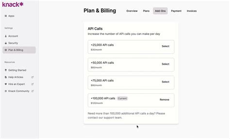 Api Call Add Ons From The Knack Dashboard