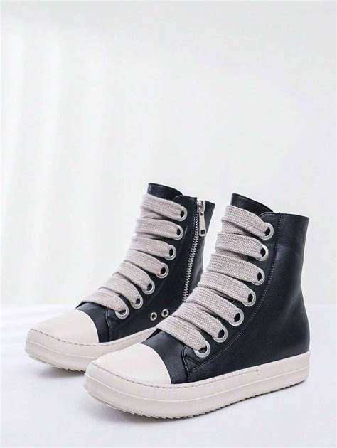 Alan Vincent New Style Women Boots High Top Black Boots Thigh High Boots Women Lace Up Zip Flat