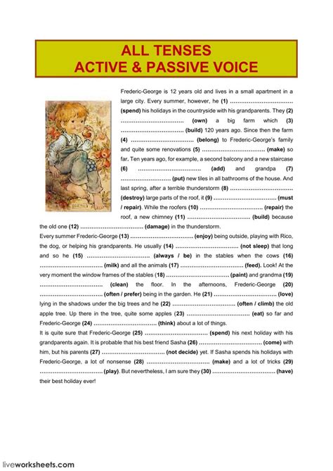 Active And Passive Voice Verb Tenses Tenses Tense Uses