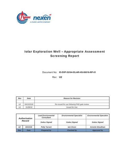Pdf Appropriate Assessment Screening Report Dokumentips