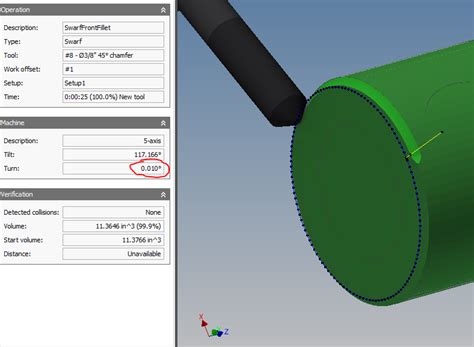 Solved Inventor Hsm 2019 4th Axis Swarf Chamfer Autodesk Community
