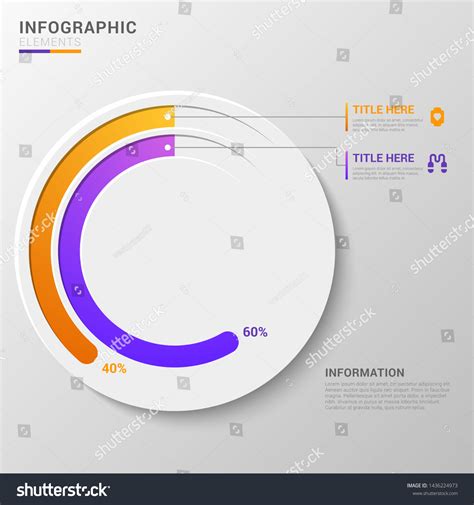 Circle Progress Bar Infographics Elements Design Stock Vector Royalty Free