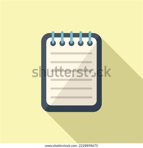 School Notebook Icon Flat Vector Pen Stock Vector Royalty Free