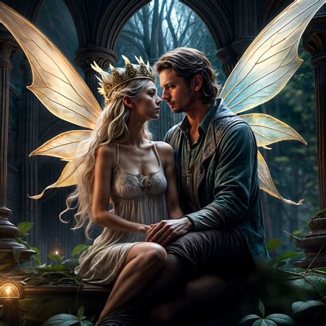 Male And Female Faerie In Love Mespensdigital Digital Art And Ai