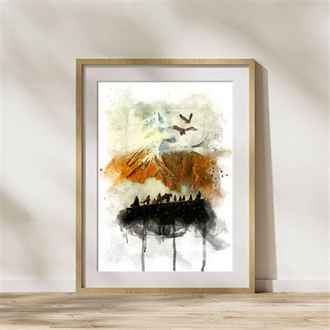 Lord Of The Rings Fellowship With Eagles Travel Poster The Fellowship