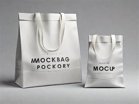 Premium Ai Image Goodie Bag Of Blank Mockup Generative Ai