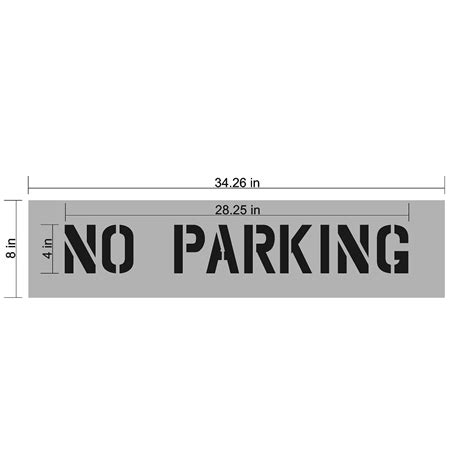 No Parking Stencil Transline Industries