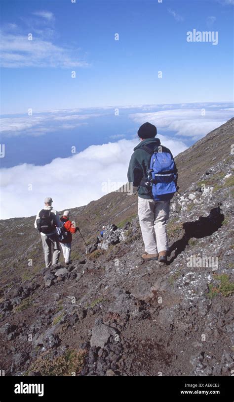 Walking On Pico Stock Photo Alamy