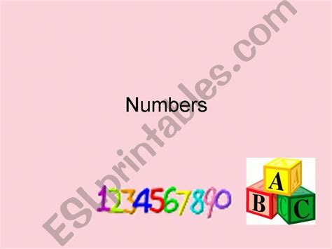 Esl English Powerpoints Numerals 1 10 Esl English Powerpoints Numerals 1 10
