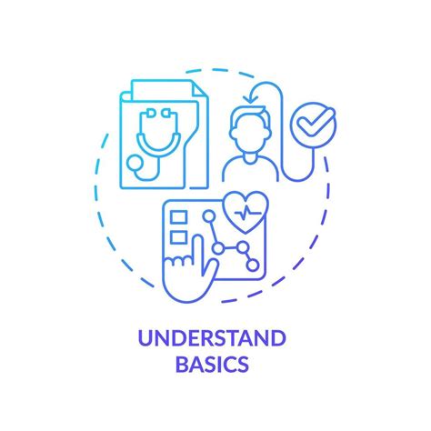 2d Gradient Blue Icon Understand Basics Concept Isolated Vector Health Interoperability