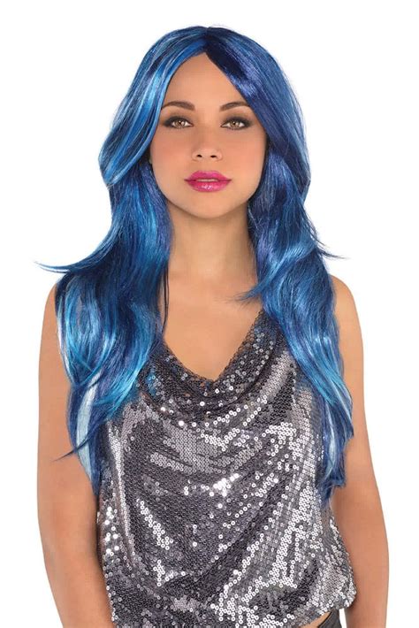 Blue Candy Wig Canuck Amusements