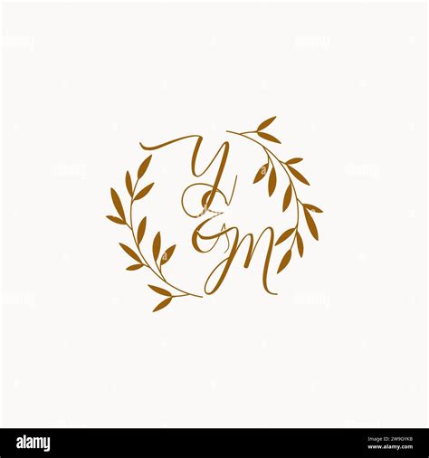 Ym Initial Wedding Monogram Logo Design Stock Vector Image And Art Alamy