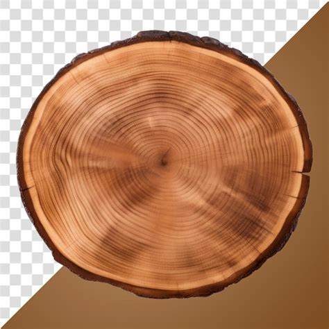 Natural Wooden Tree Slice Premium Ai Generated Psd