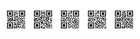 Qr 코드 아이콘 세트 Qr 코드 컬렉션 디지털 스캔 Qr 코드 프리미엄 벡터