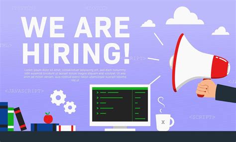 We Are Hiring Programmer Recruitment Poster Ads Illustration For