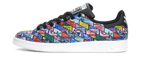 Adidas Stan Smith Originals Custom Collage Pattern Deuce Brand