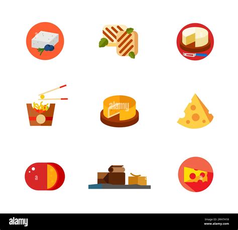 Cheese Icon Set Stock Vector Image And Art Alamy