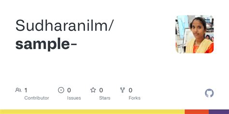 GitHub Sudharanilm Sample