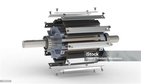 영구 로터 자석이있는 전기 발전기 3d 렌더링 0명에 대한 스톡 사진 및 기타 이미지 0명 과학 루마니아 Istock