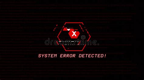 System Error Warning Alert Error Message Flashing On Screen Computer System Crash Stock Video