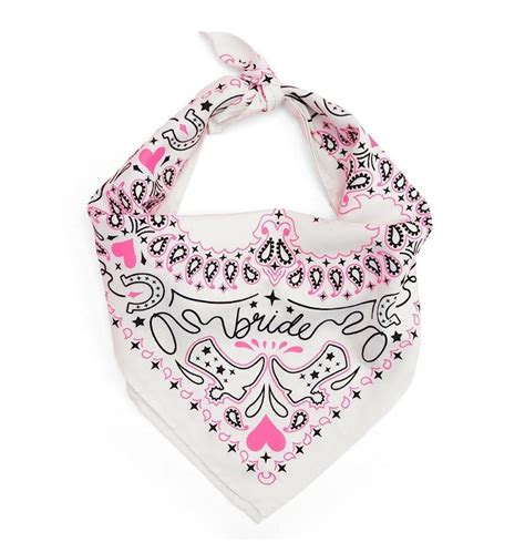 Xo Fetti 처녀 파티 핑크 로데오 신부 반다나 마지막 로데오 처녀 파티 장식 신부 들러리 선물 신부 티몬