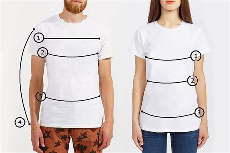 Размеры футболок | Таблица размеров футболок - Мёд