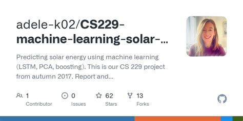 GitHub Adele K CS Machine Learning Solar Energy Predictions Predicting Solar Energy