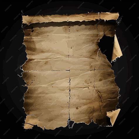 Premium Vector Old Paper With The Effect Of Worn Edges On Black