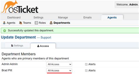 How Can I Allow To Agent Create Ticket On His Own Behalf Is It Possible Osticket Forum