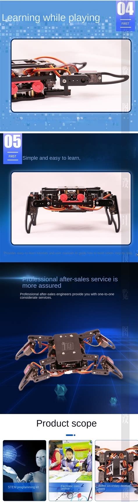 Remote Control Bionic Spider Robot Kit For Stem Education With Arduino
