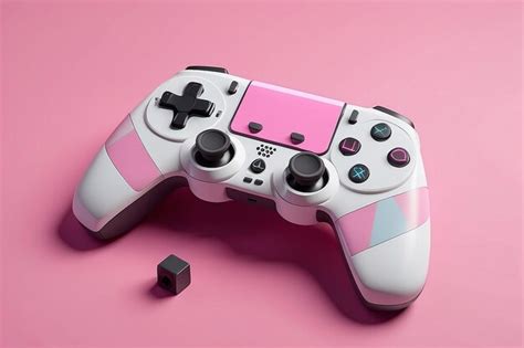 Premium Photo White Standard Game Controller Joystick Gamepad On A