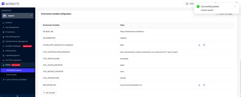 Configuring Environment Variables For Extend App Accelbyte Documentation