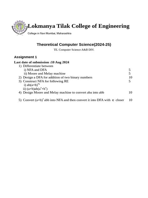 Computer Science Assignment 2024 25 Pdf Teaching Methods And Materials Computers