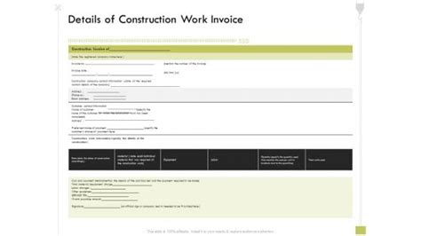 Construction Invoice PowerPoint Templates Slides And Graphics
