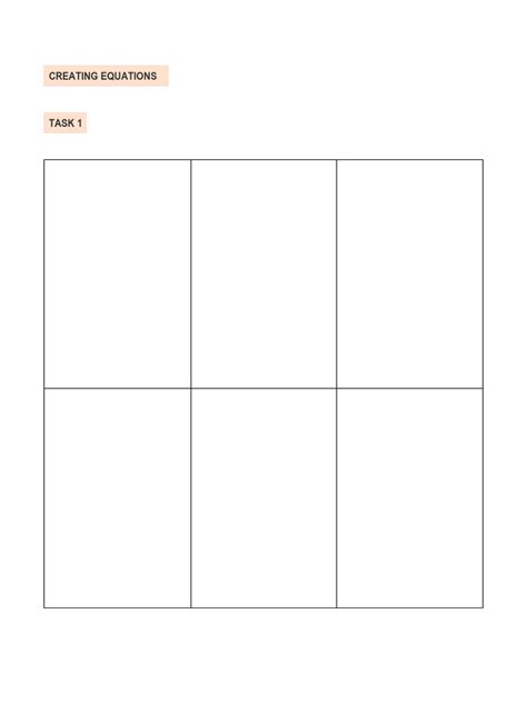 Creating Equations Pdf