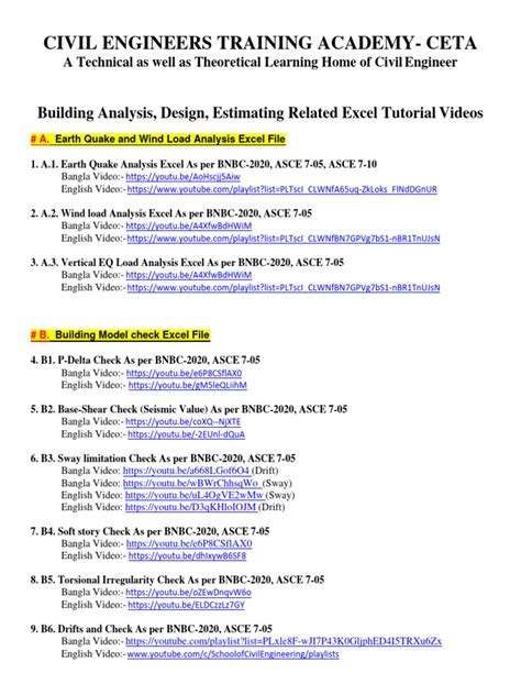 Civil Engineering Excel Tutorials And Resources Pdf Microsoft Excel
