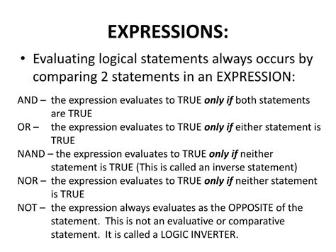 Ppt Evaluating Basic Logic Statements Powerpoint Presentation Free Download Id4656554