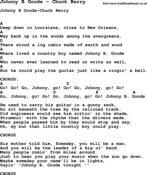 Johnny B Goode Chords 2015confession