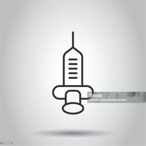 플랫 스타일의 주사기 아이콘 흰색 격리 된 배경에 바늘 벡터 그림을 삽입합니다 약물 투여 사업 개념 0명에 대한 스톡 벡터 아트 및 기타 이미지 Istock