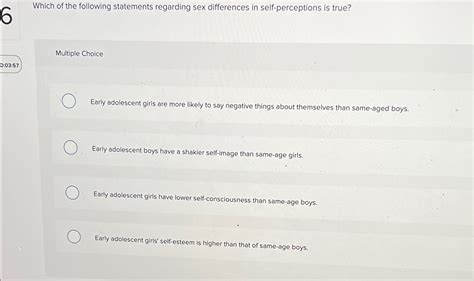 Solved Which Of The Following Statements Regarding Sex