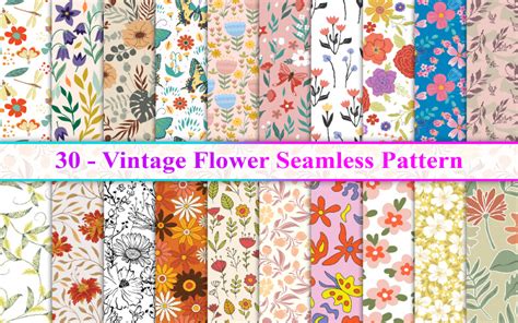 Spring Flower Seamless Pattern Spring Seamless Pattern