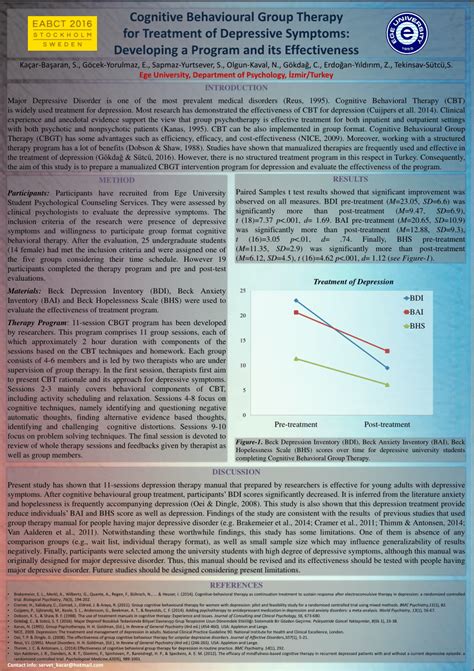 Pdf Cognitive Behavioural Group Therapy For Treatment Of Depressive