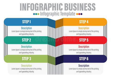 Six Rectangle Timeline Steps Or Option Workflow Infographic Plan Concept Design Vector With