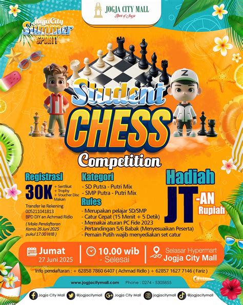 Jcm Student Chess Competition Jogja City Mall