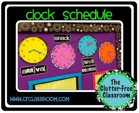 ANALOG CLOCK SCHEDULE DISPLAY Classroom 360 Clutter Free Classroom